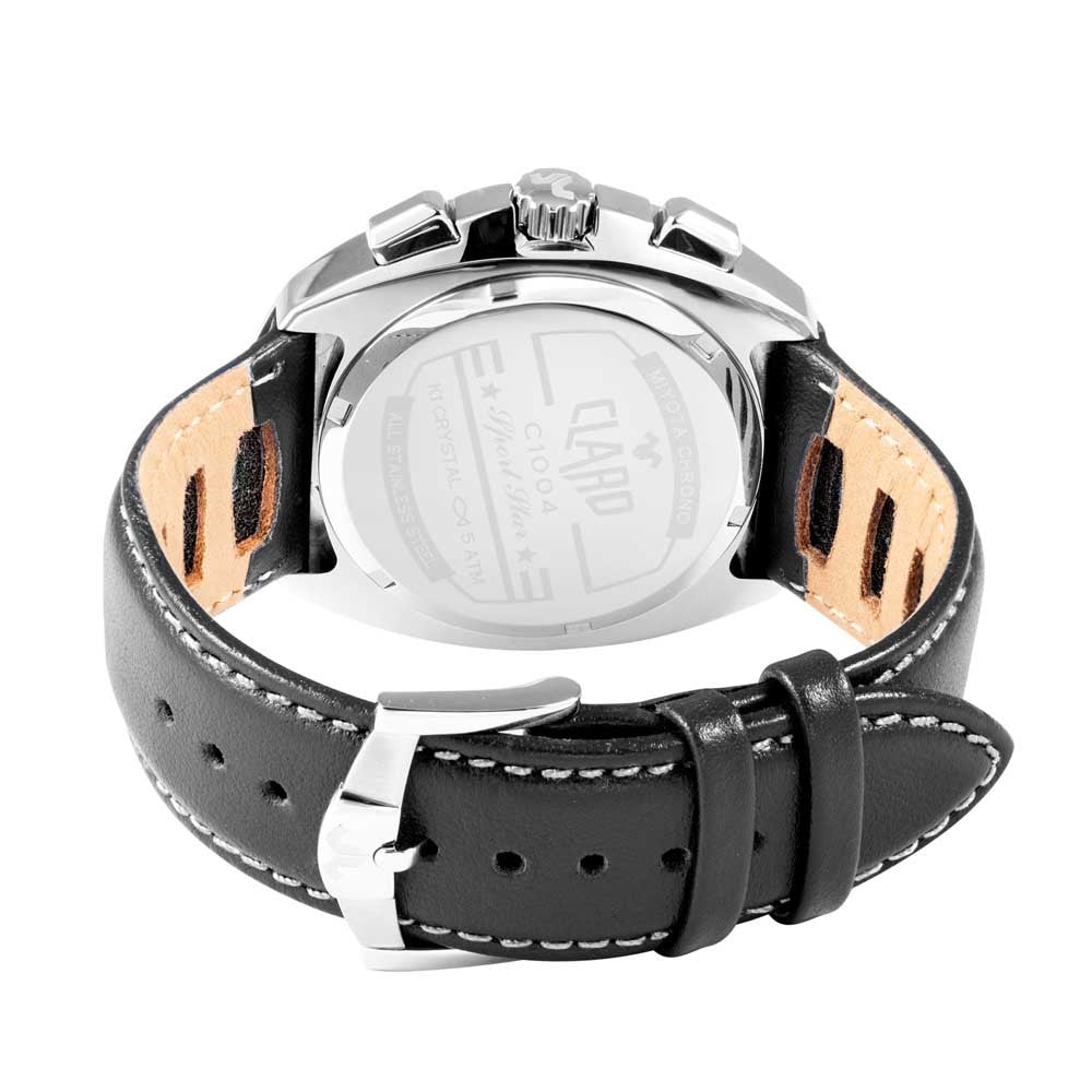 Claro Men's Sports Star Black Dial Quartz Chronograph Watch – Boutique ...